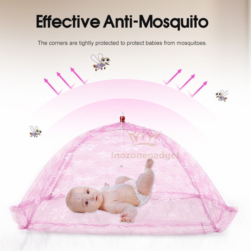 Baby Mosquito Net Foldable 110 * 60cm Mosquito Repellent Newborn Sleep ...