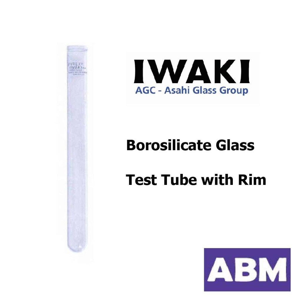 Test Tube with Rim, 25x150mm / 25x200mm PYREX IWAKI /Boiling Tube ...