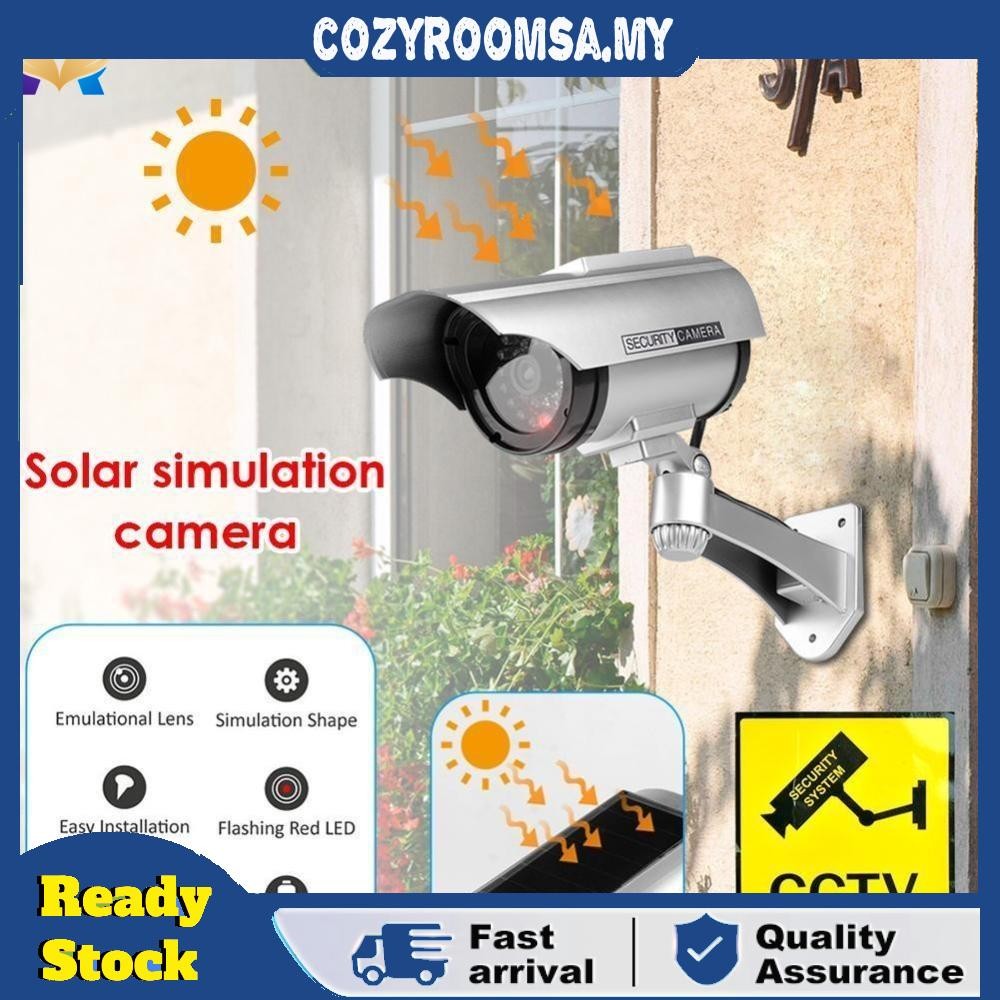Solar Fake Camera LED Monitor Simulation CCTV Surveillance Dummy ...