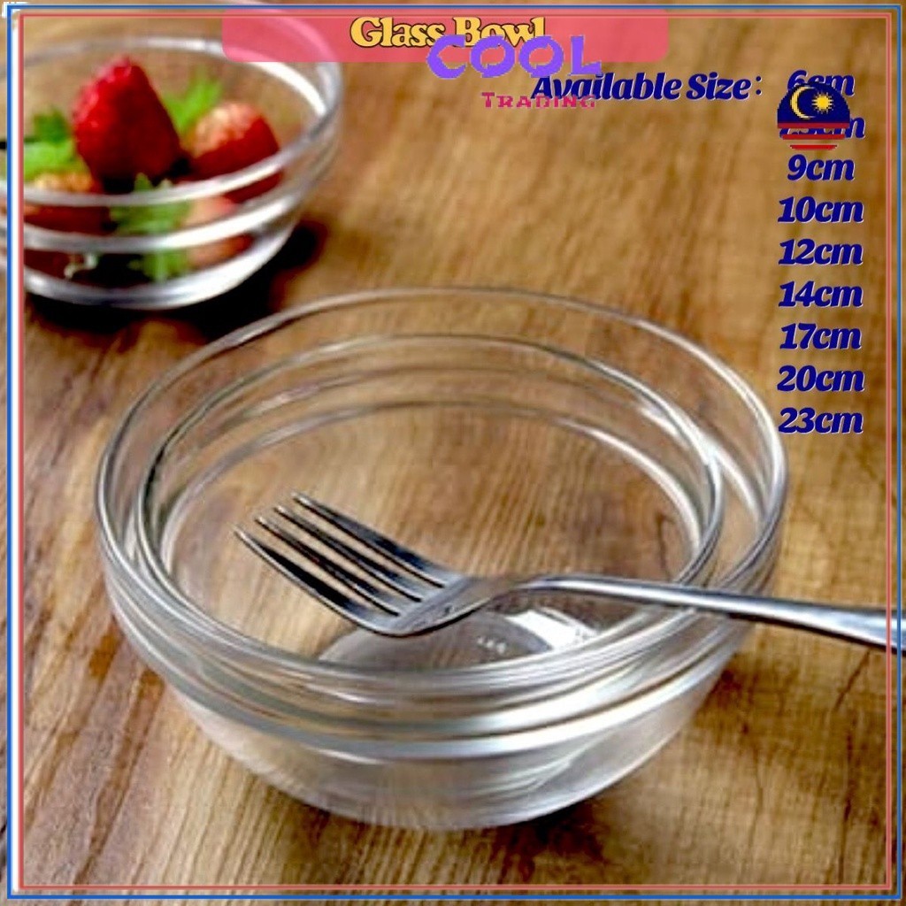 Small Transparent Glass Bowl Stackable Tempered Tableware Breakfast ...
