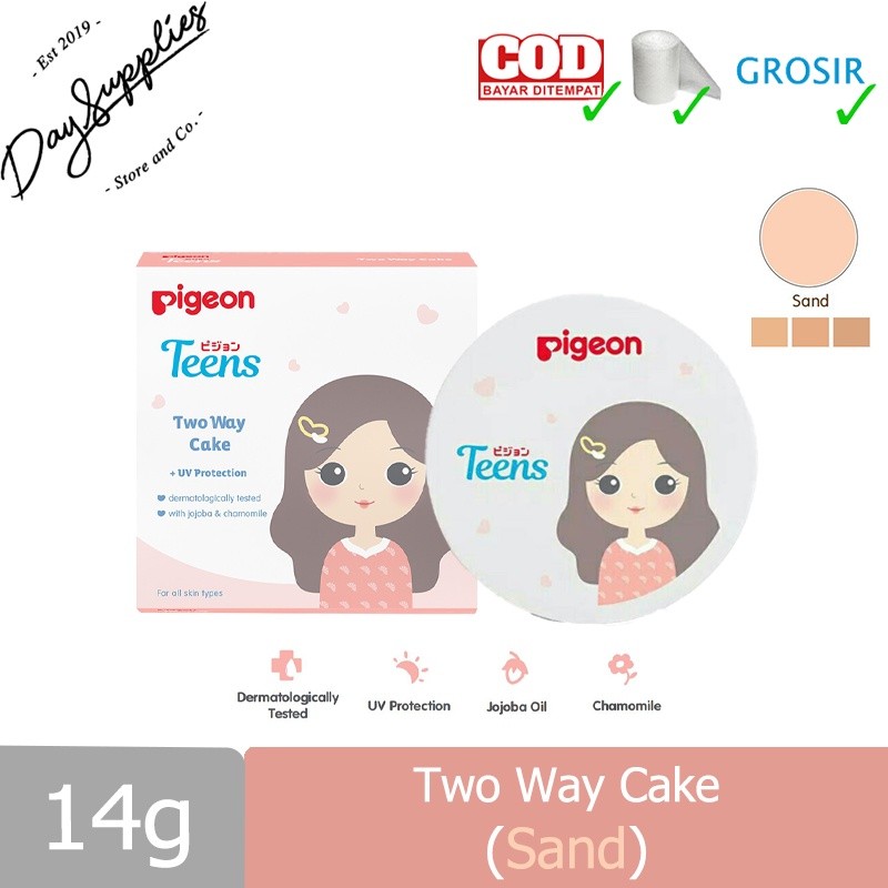 Pigeon TEENS two way cake Compact Powder + UV Protection 14g (Sand ...