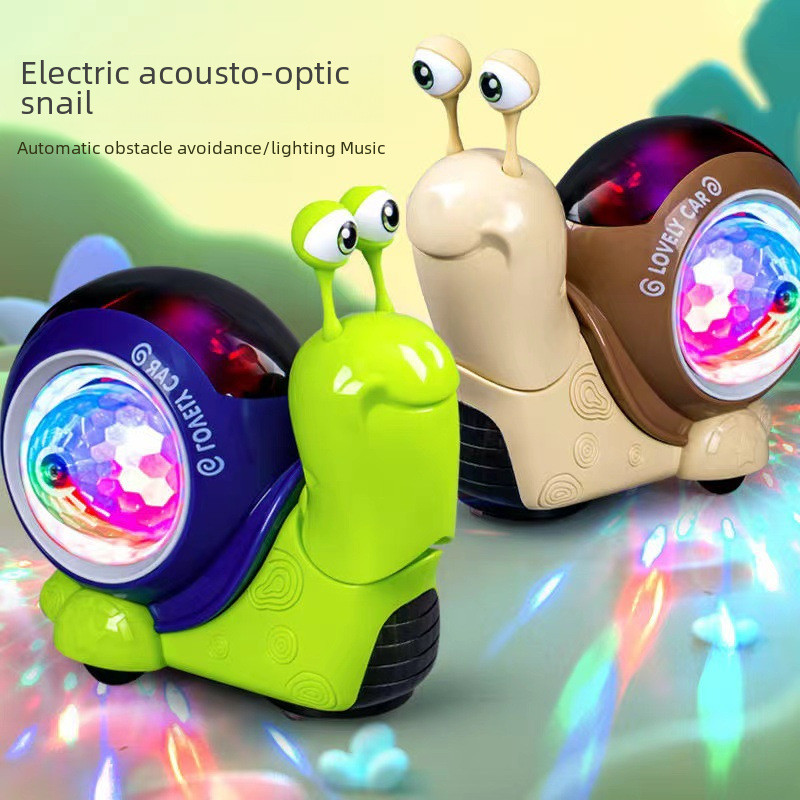 Electric Little Snail Toy Universal Wheel Automatic Obstacle Avoidance ...