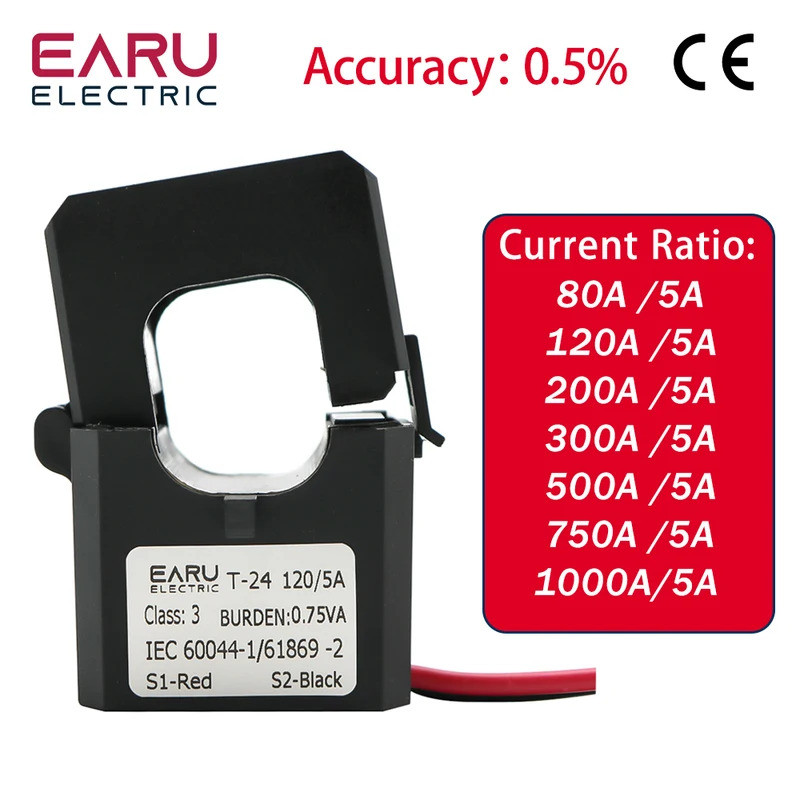 5a 24mm Split Core Current Transformer Sensor Ac Open Type Ct 80a 120a