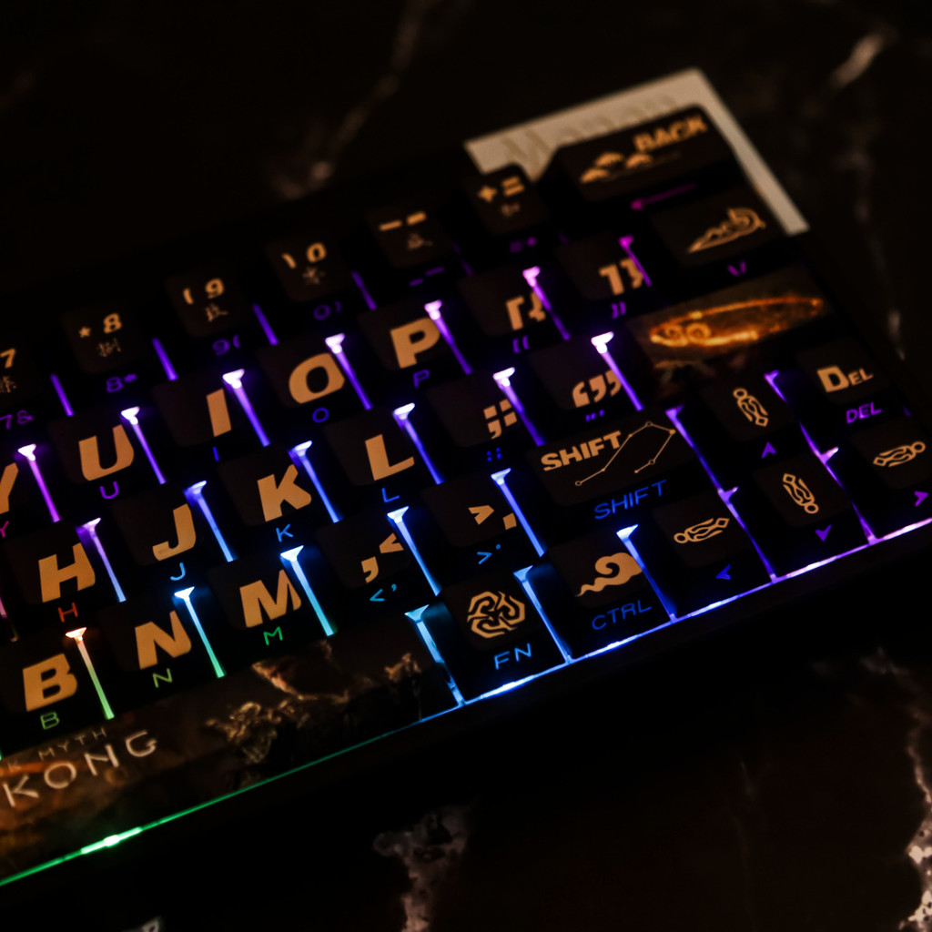 Black Myth Wukong Keycaps Cherry Profile Dye Sublimation DIY Black ...