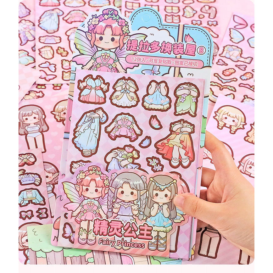 Telado Dress-up House Stickers Daily dressing Journal Stickers Girls ...