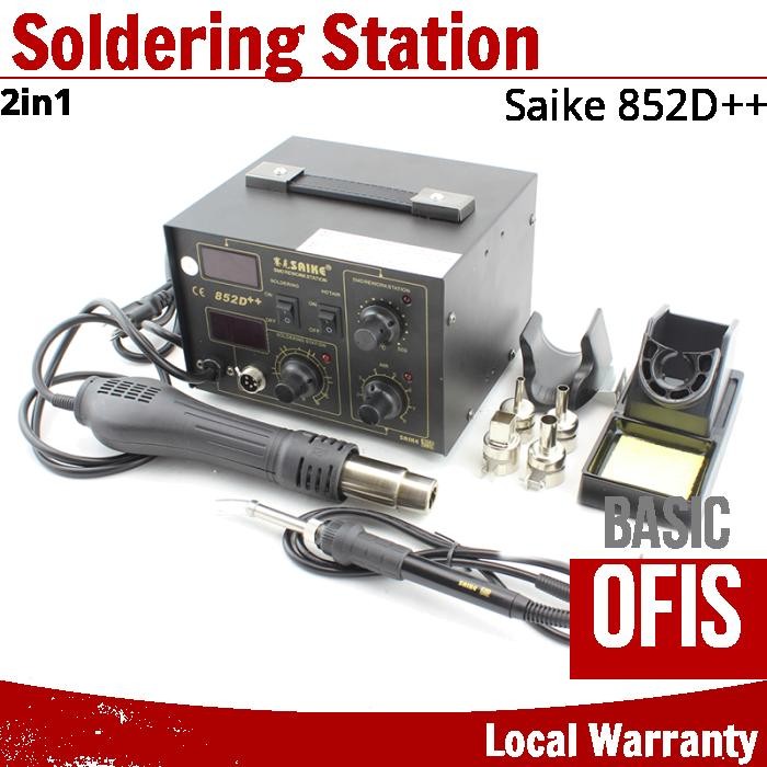 SAIKE 852D++ Digital Soldering Iron Hot Air Gun Rework Station | Shopee Malaysia