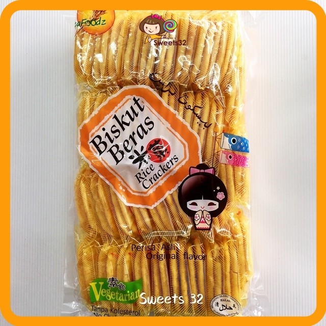 Rice Crackers Biskut Beras Halal 素食米果 40packs suitable for kids fun ...