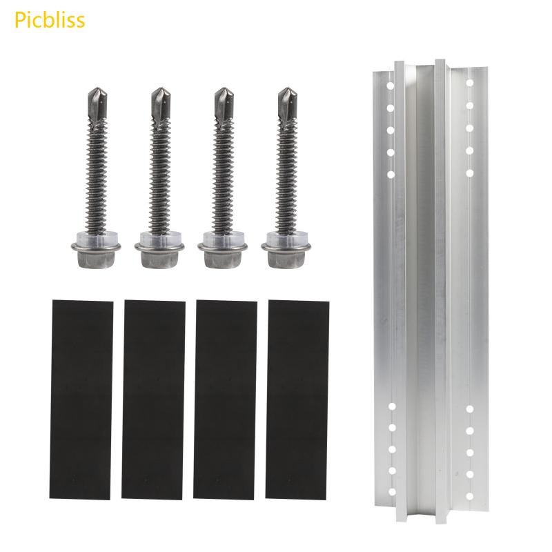 Picbliss Aluminum Alloy Solar Panel Short Rail Solar Panel Mounting ...