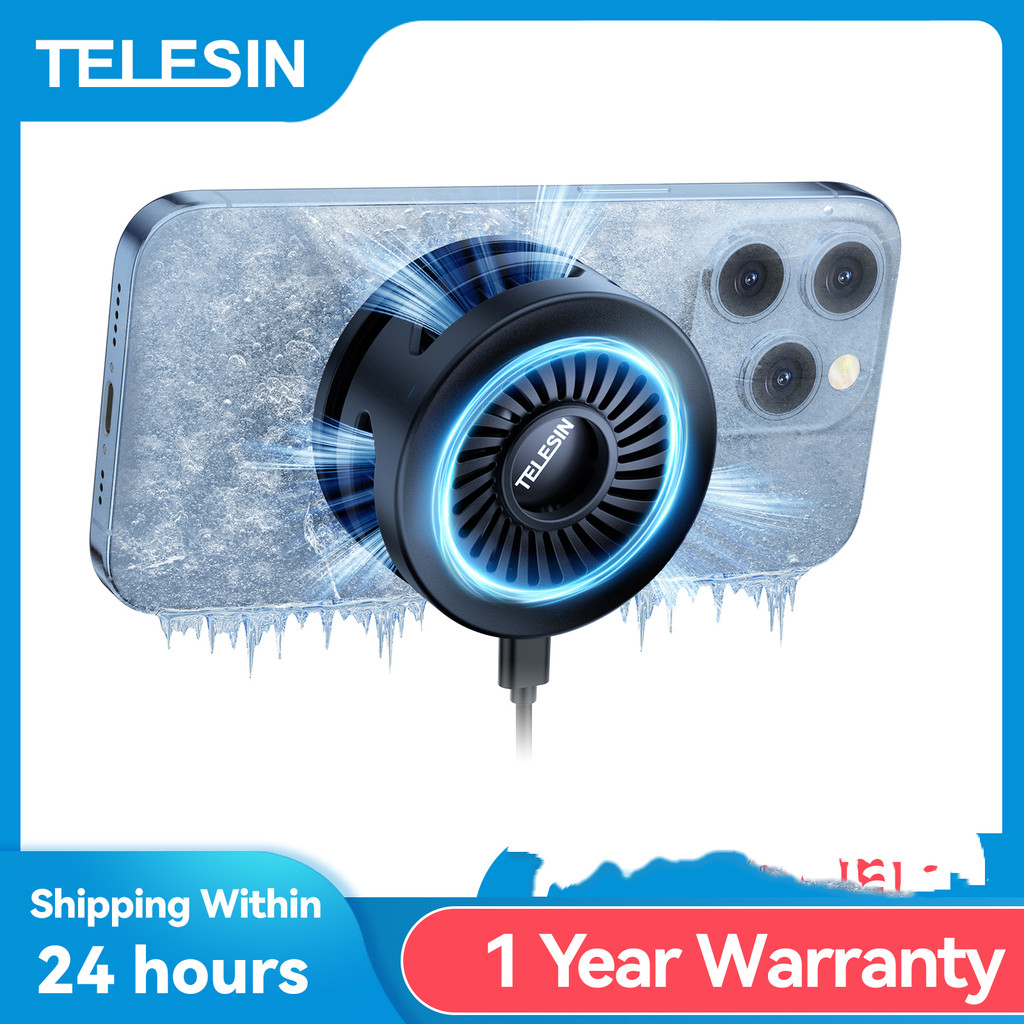 TELESIN Magnetic Mobile Phone Radiator Cooler Cooling Fan Heat Sink For ...