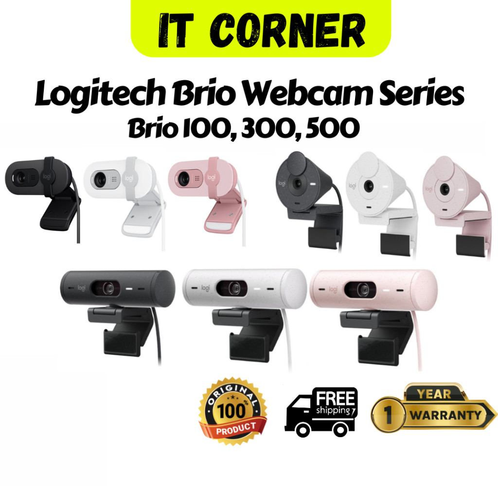 Logitech Brio 100/ Brio 300/ Brio 500/ Full HD Webcam for Meetings and ...