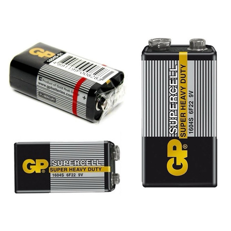 🔥Ready Stock🔥1PCS Original GP SUPERCELL Super Heavy Duty 9V Battery ...