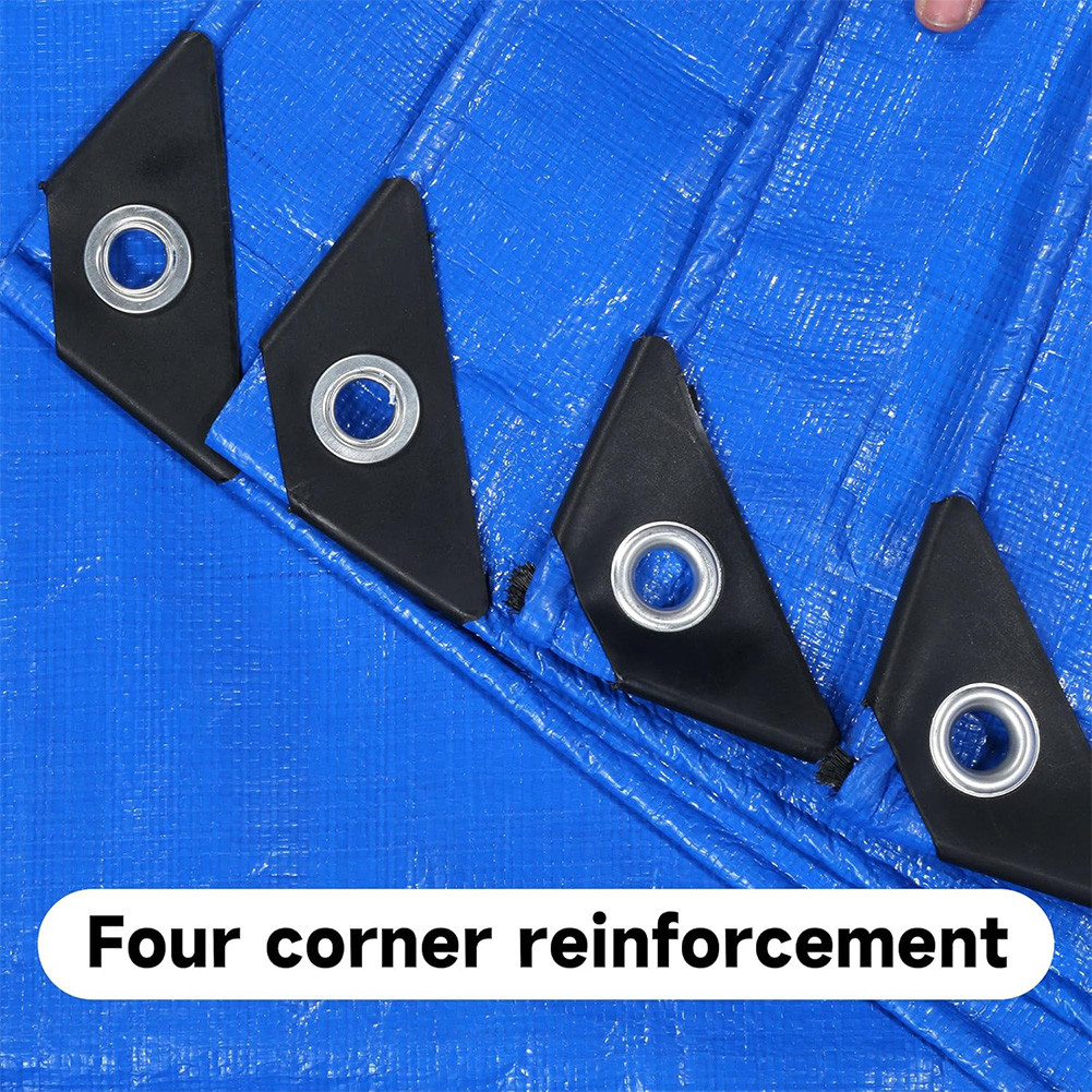 [Seriena.my] 2x2/3/4M Tarps Waterproof Heavy Duty Blue Tarps for Patio ...