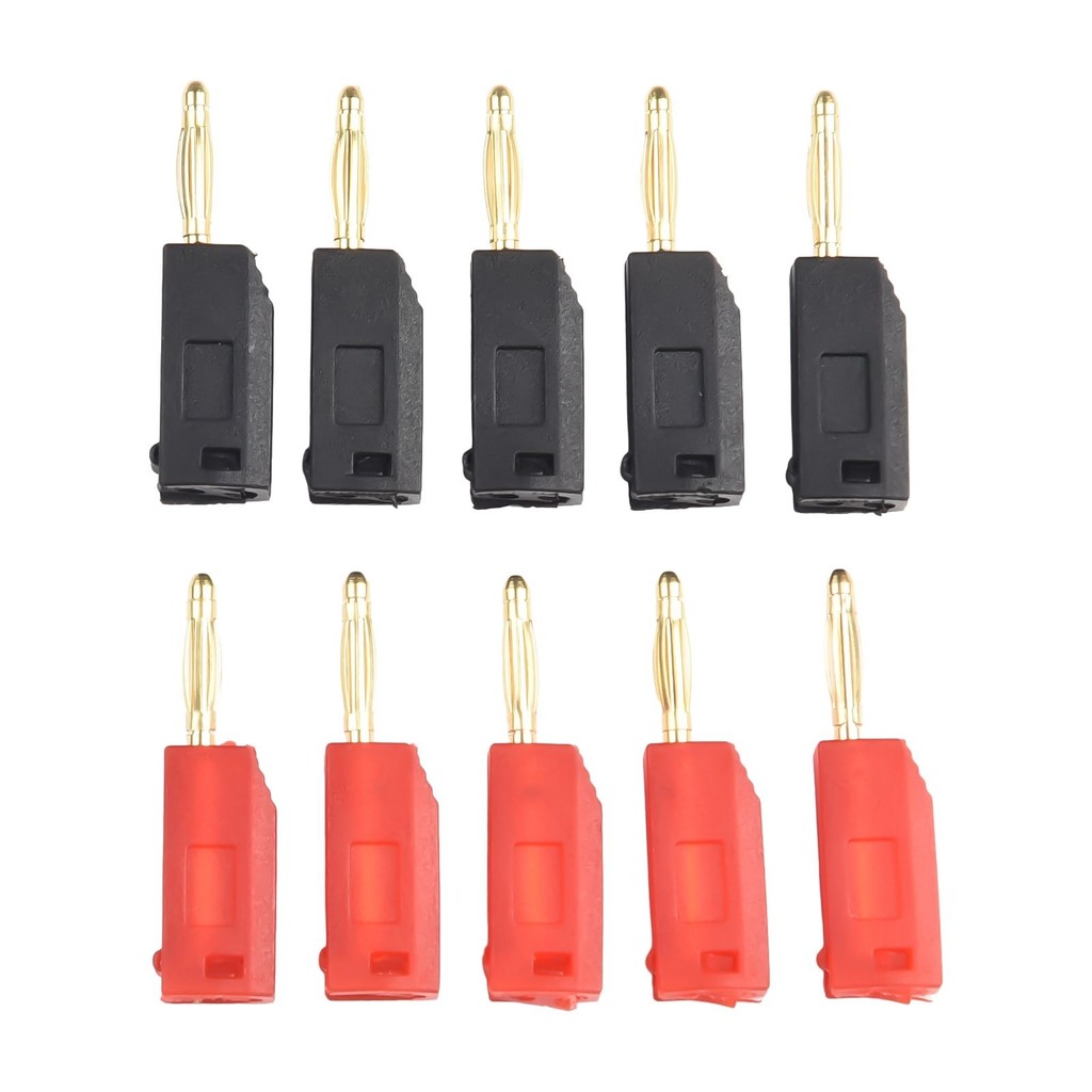 [JTFY] 10PCS 2MM Banana Plug Stackable Gold Plating Electrical Terminal ...