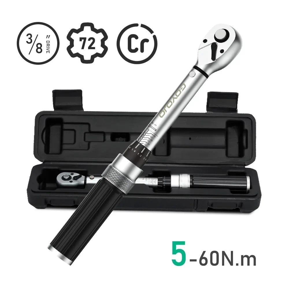 GOYOJO 3/8” Torque Wrench 5-60N.m Square Drive Torques Key 1/4” Pro ...
