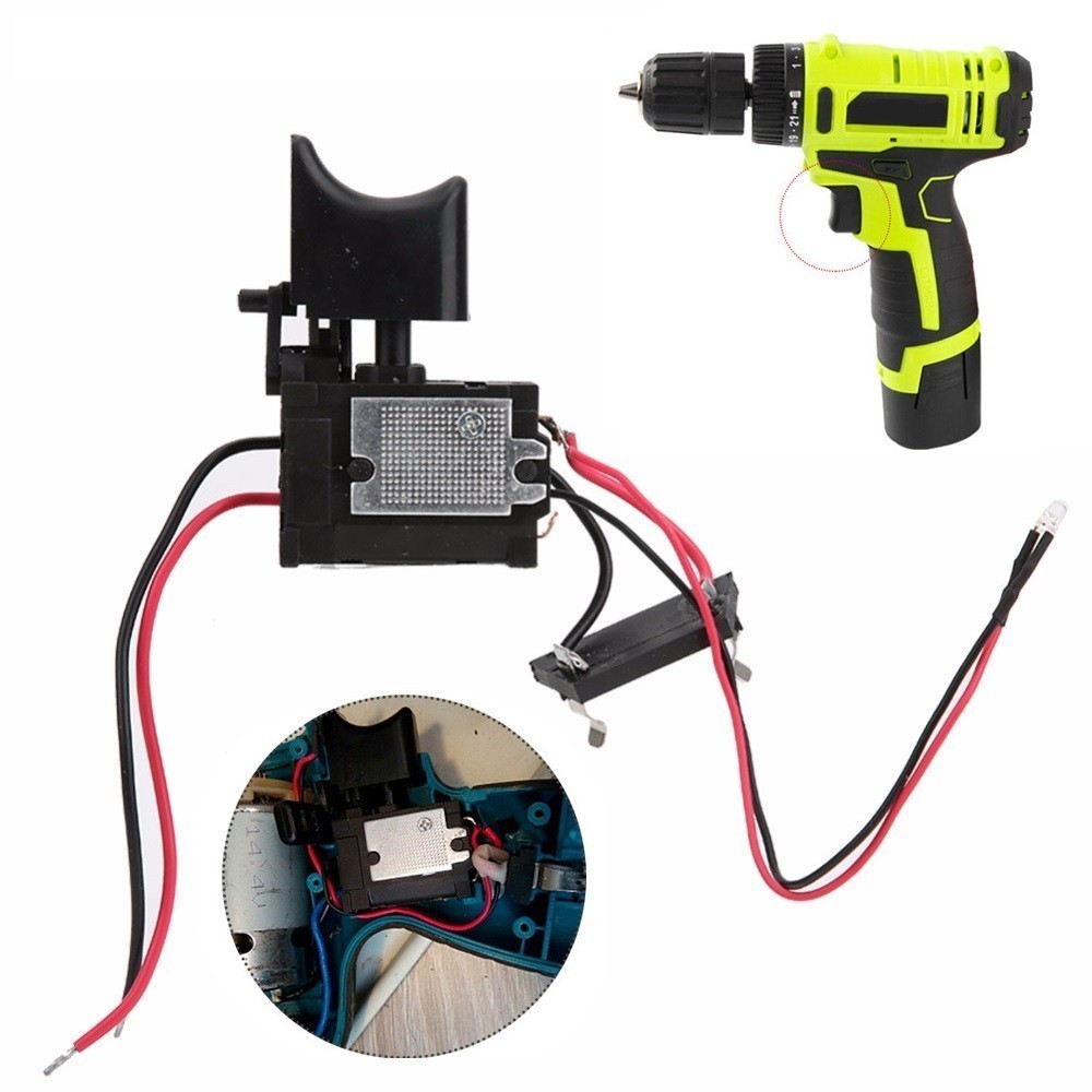 [TWILIGHT] Electric Cordless Drill Trigger Switch 16A 7.2V-24V Push ...
