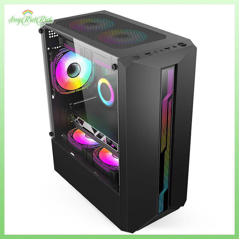 ERHK> Pc Case Transparent Desktop Computer Main Chassis Tower Case For ...