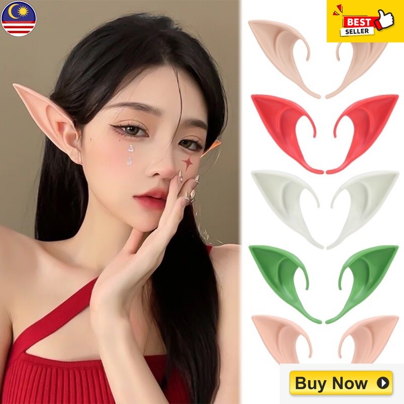 ZDD 1Pair 10/12cm Simulation Elf Ears Cosplay Anime Game Halloween ...