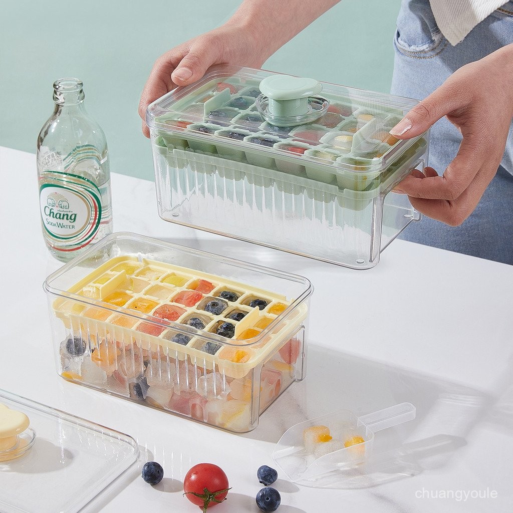 Press Type Ice Cube Box Family Homemade Ice Cube Model Ice Maker Food ...
