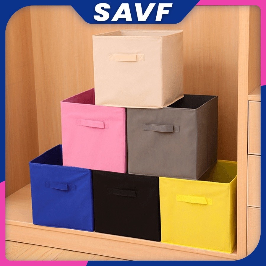 SAVF Foldable Storage Box Home Office Bedroom Cosmetics Organiser Toy ...