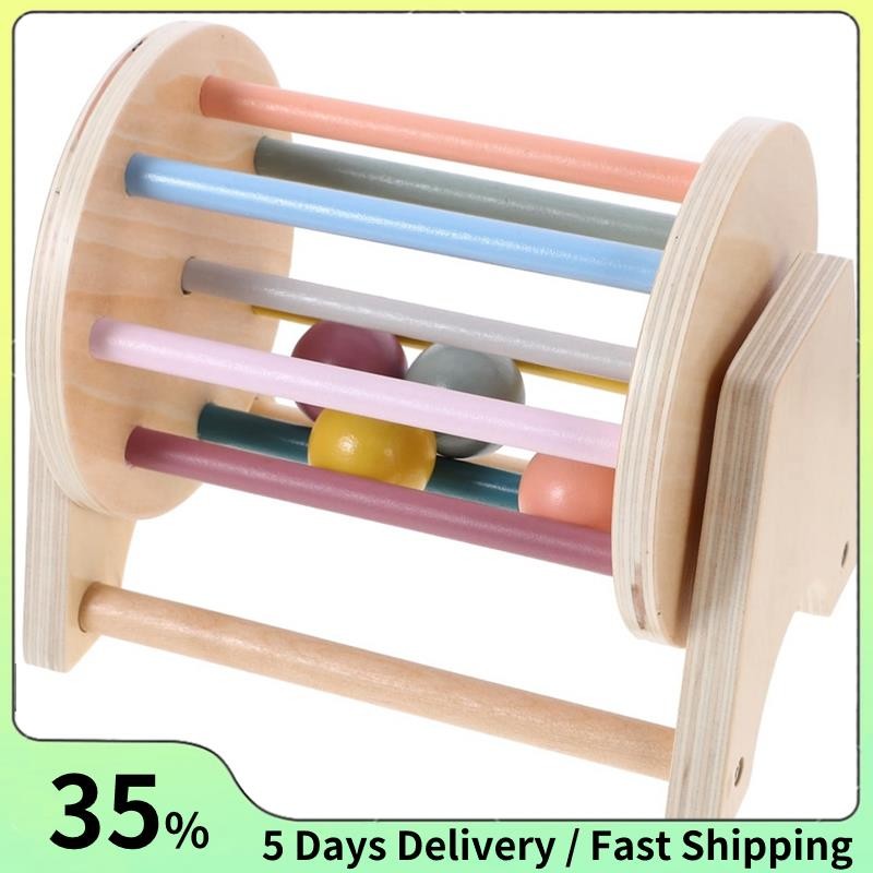 1 PCS Preschool Musical Drum Rolling Tummy Rainbow Prop Rolling Drum As ...