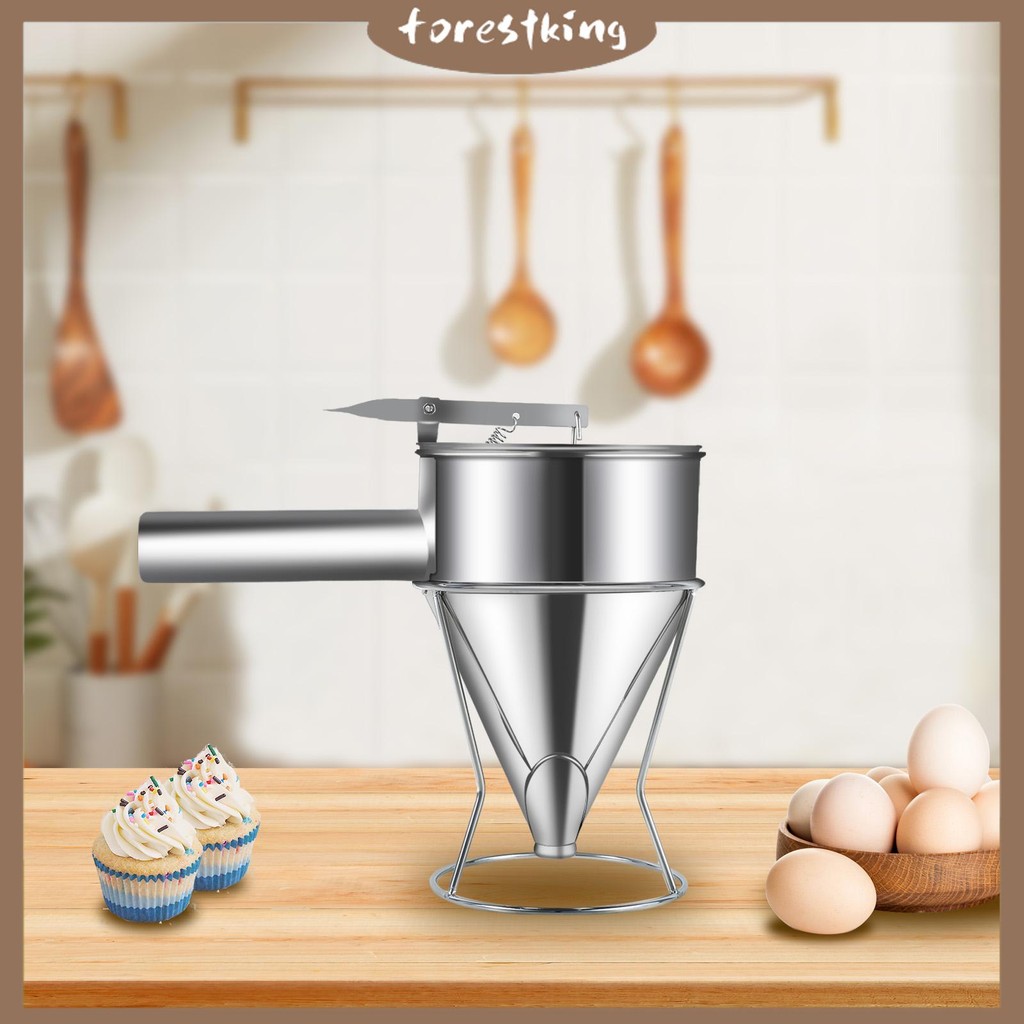 Pancake Batter Dispenser Stainless Steel Funnel Cake Dispenser 40oz ...