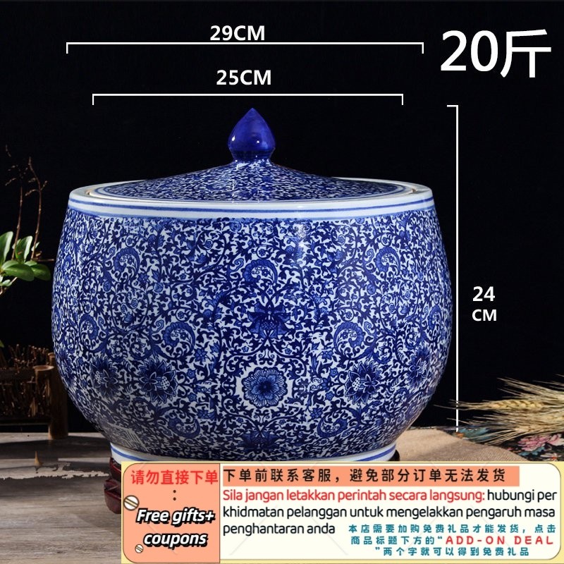 Get gifts/HY-6/Wing Porcelain Edge Jingdezhen Ceramic Rice Jar Tea Pot ...