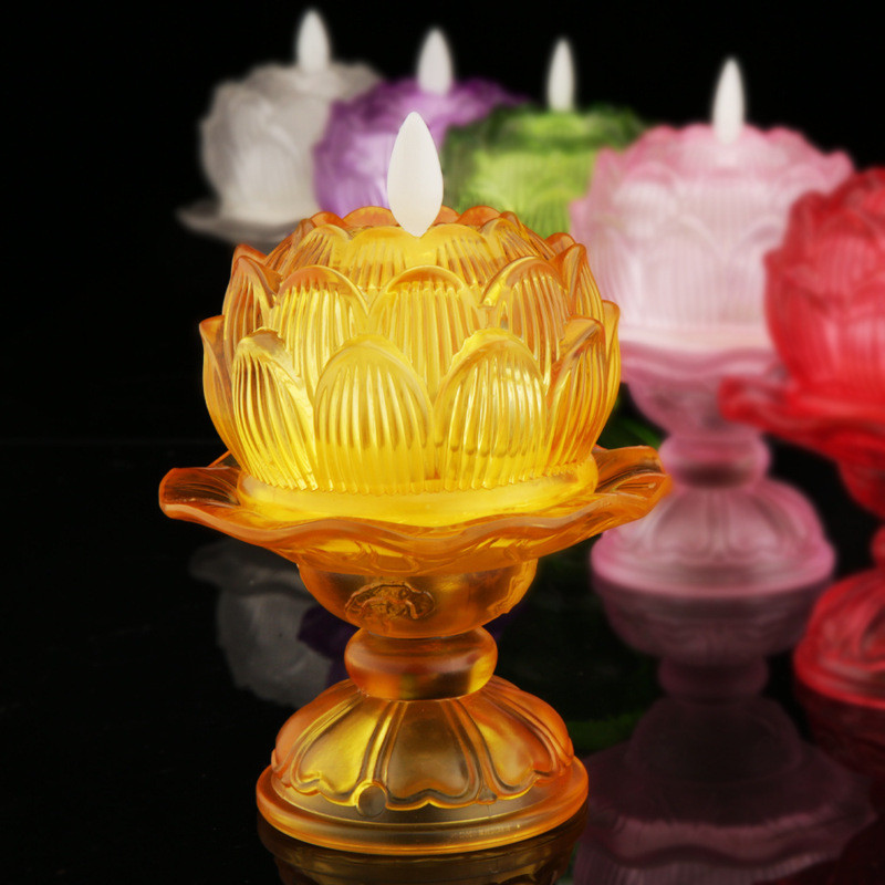 Deepavali LED Rechargeable Electronic Candles Diwali Lotus Lamps ...