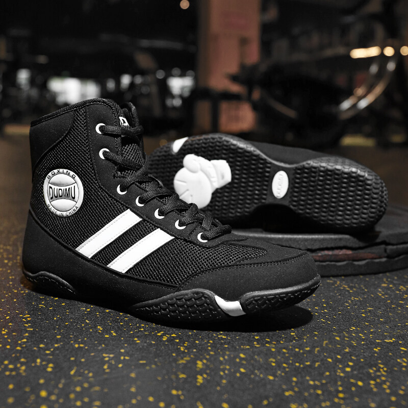 Men Women Boxing Shoes Lightweight Training Shoe Durable Wrestling ...
