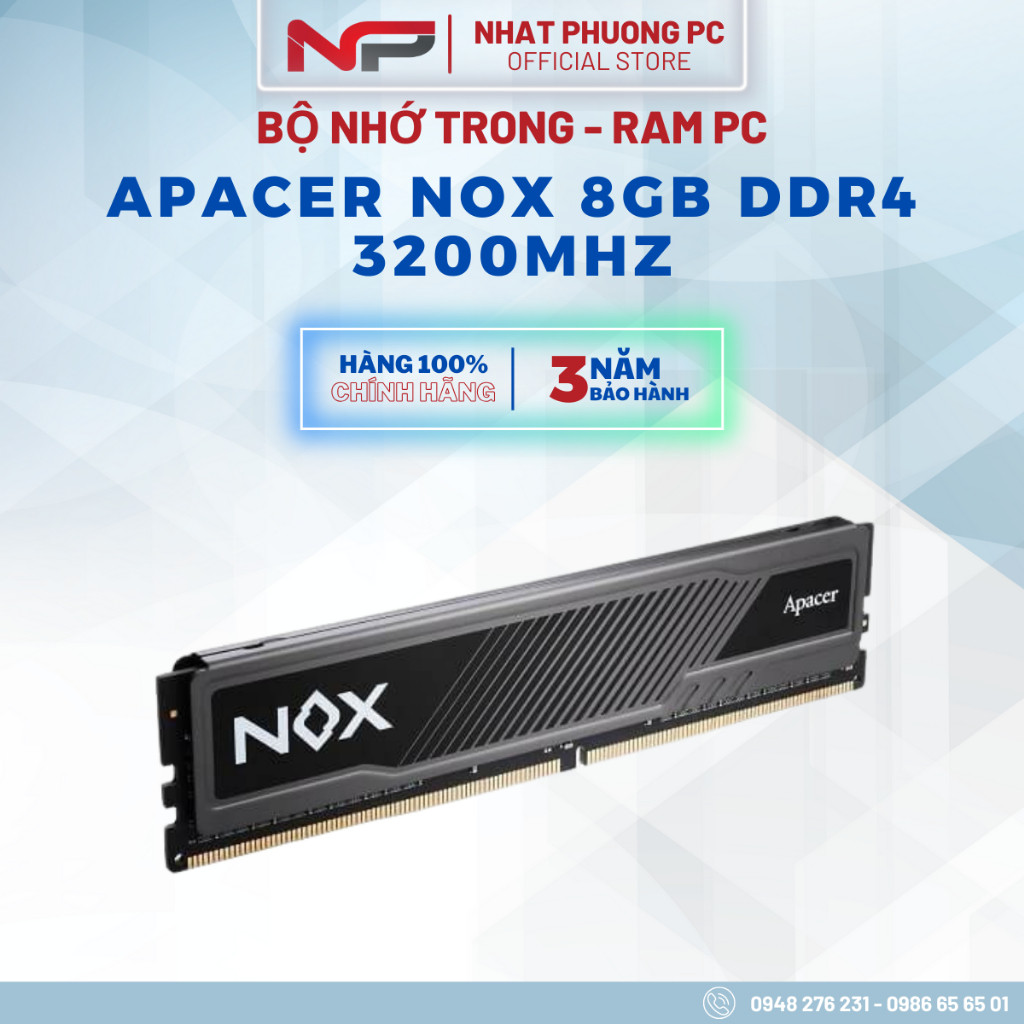 Apacer NOX Computer Ram 8GB DDR4 3200MHz - Genuine product | Shopee Malaysia