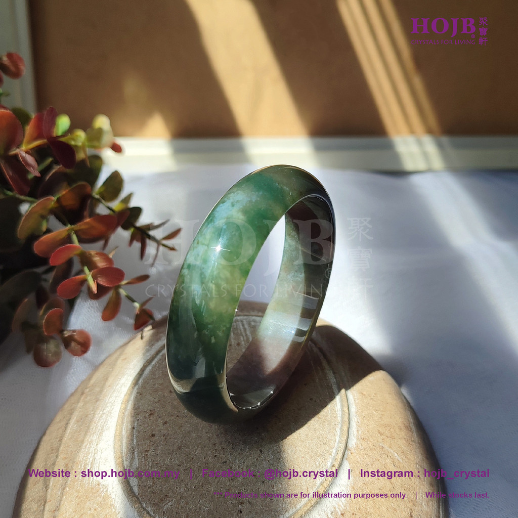 HOJB Natural Indian Blood Stone 6A Semi-Circle Bangle(Size:59-60MM ...