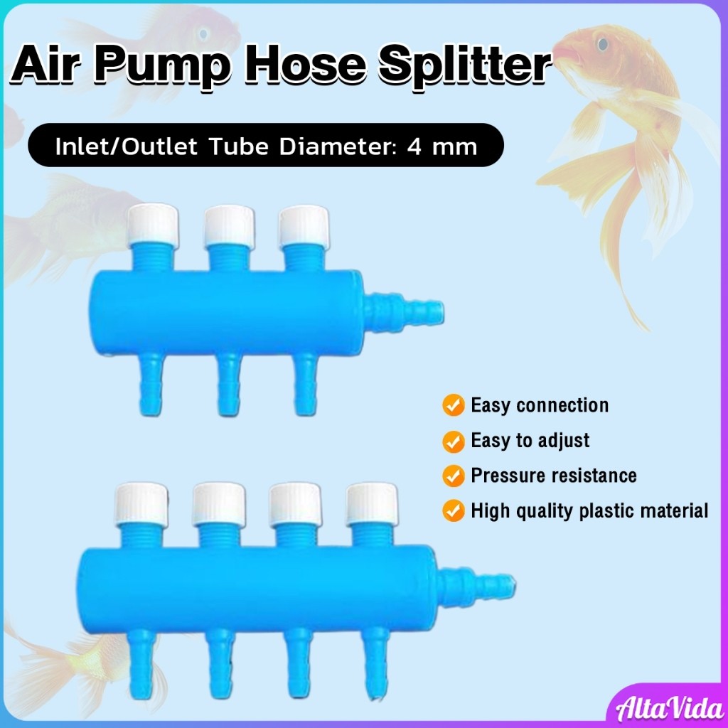 Alta Aquarium Air Pump Hose Splitter Fish Tank Oxygen Regulating Valve ...