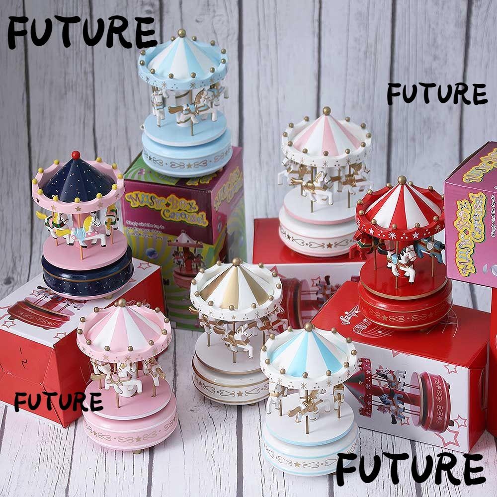 HL-FUTU Carousel Music Box Children's Toy Christmas Home Ornament Merry ...