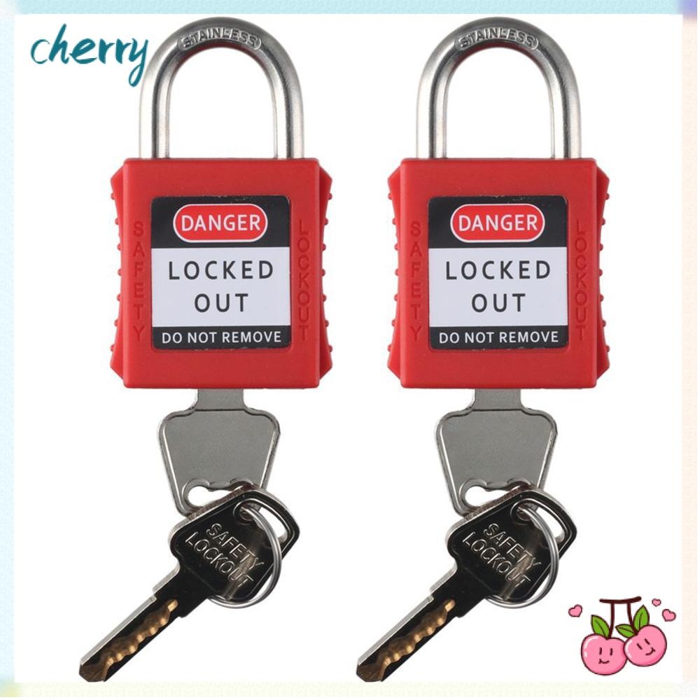 CHERRY Lockout Tagout Locks, 2 Keys Per Lock Stainless Steel Red Loto ...