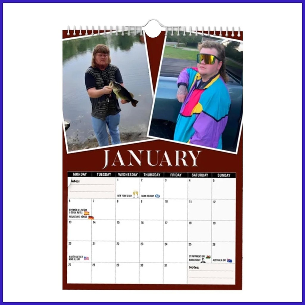 Funny Wall Calendar Funny 2025 Hairstyle Monthly Calendar 12 Month ...