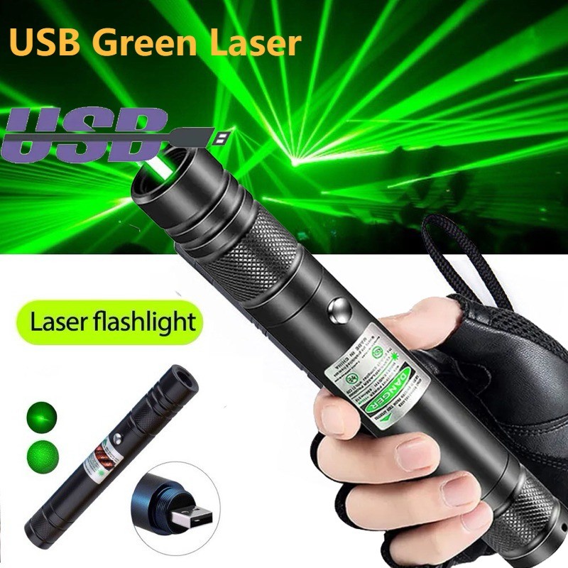USB Green Laser Pointers 532nm 10000m High Power Laser light 303 Lazer ...
