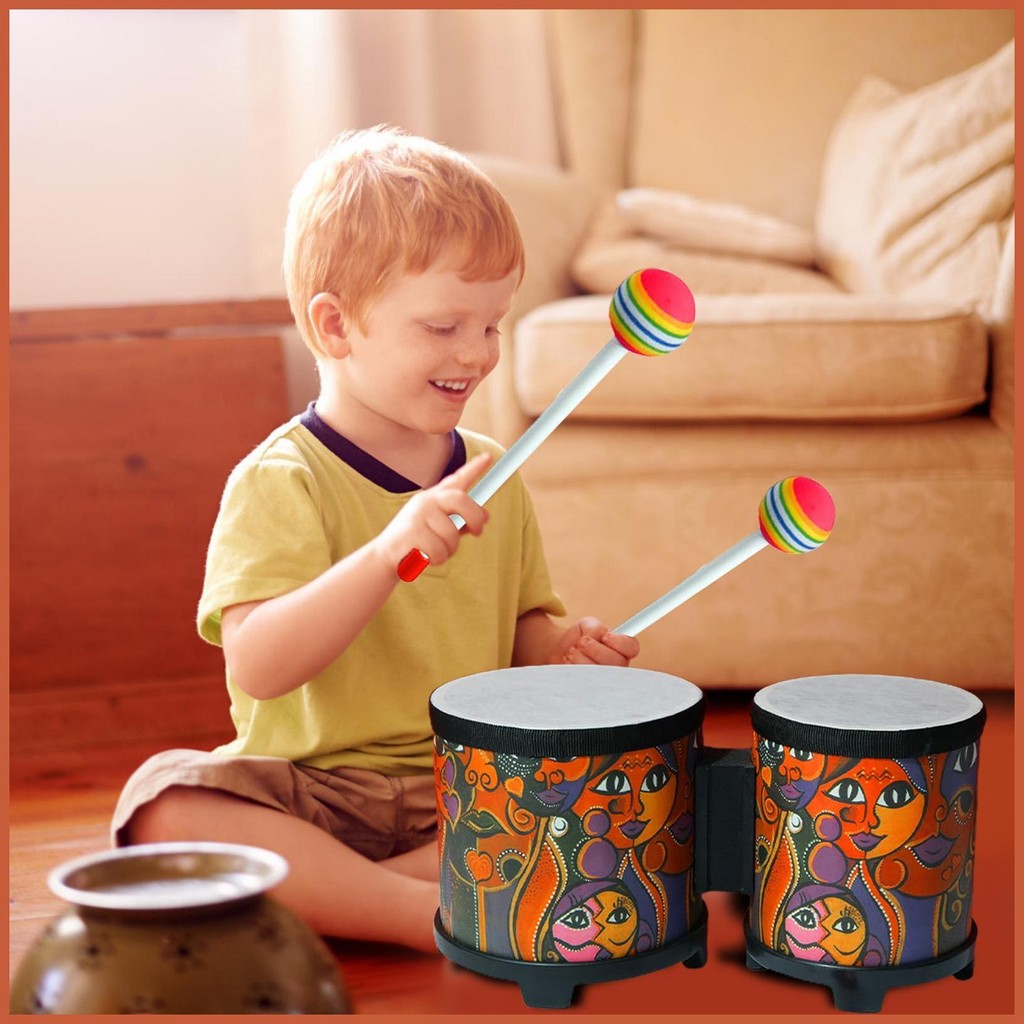 Bongo Drums Adults Kids Drum Set Percussion Instrument Musical Toy ...