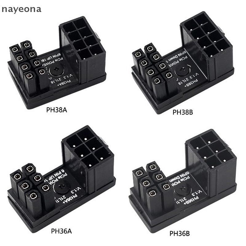[NAY] 8pin Female Power Gpu Power 180 Degree Angled Graphics Video Card ...