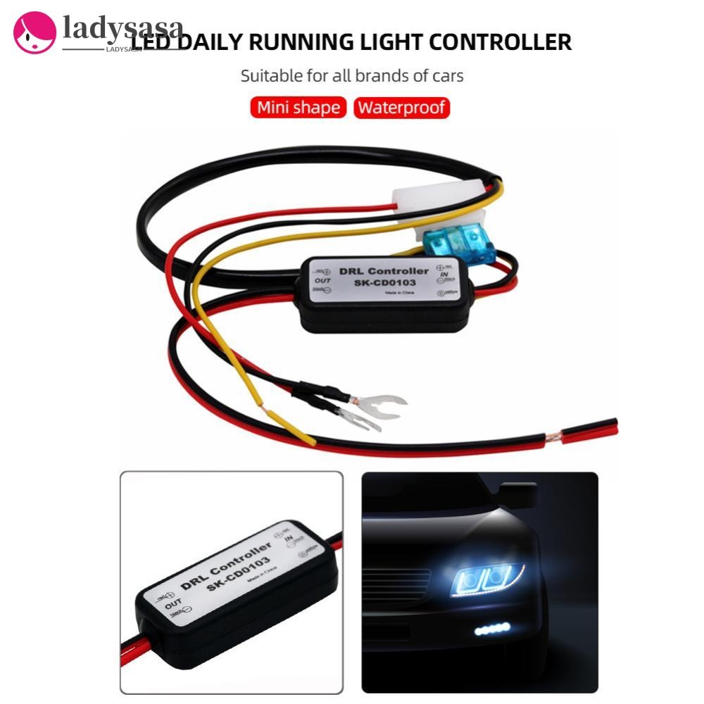 Ladysasa Car LED DRL Controller Auto Daytime Running Light Relay Harness Dimmer On/Off Fog Lamp ...