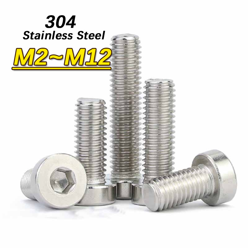 M2 M3 M4 M5 M6 M8M10 M12 304 Stainless Steel Hex Hexagon Socket Thin ...