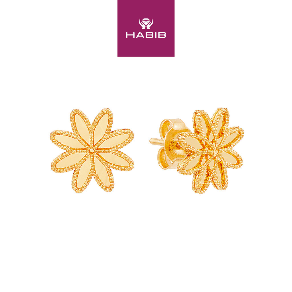 HABIB Oro Italia 916 Yellow Gold Earrings GE76710325 (22K Gold ...