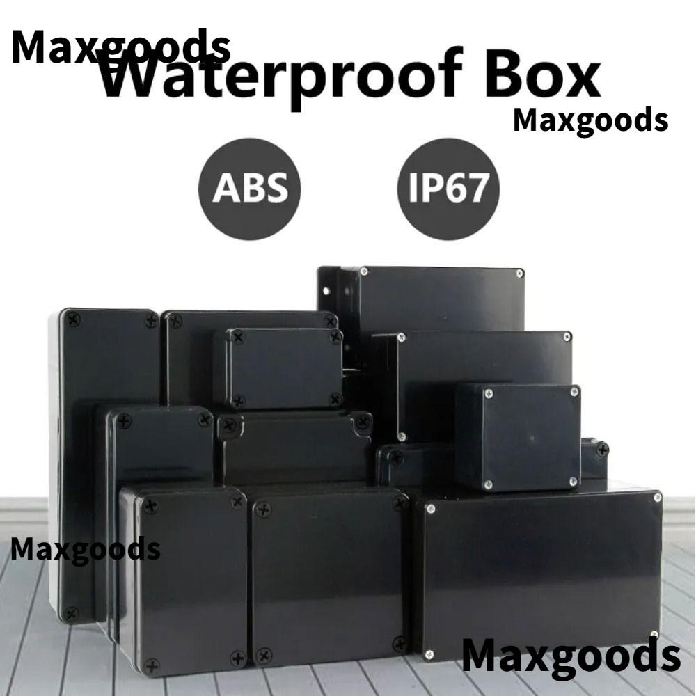 MAXGOODS Black Box, Waterproof ABS Plastic Junction Box, Professional Dustproof IP67 Black ...