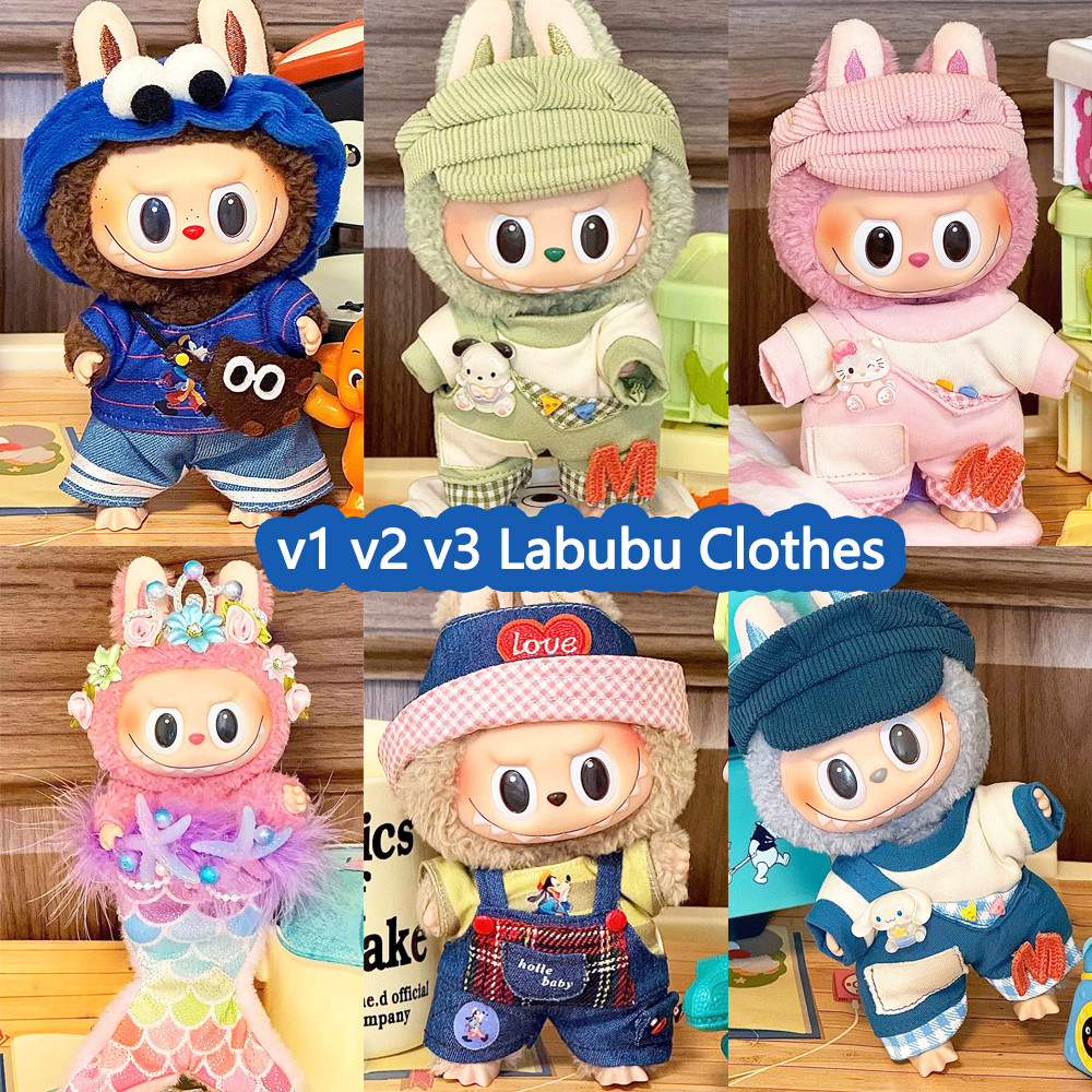 V1 V2 V3 Labubu Baby Clothes Sanrio Kuromi Goofy Cinnamoroll Outfit Set ...