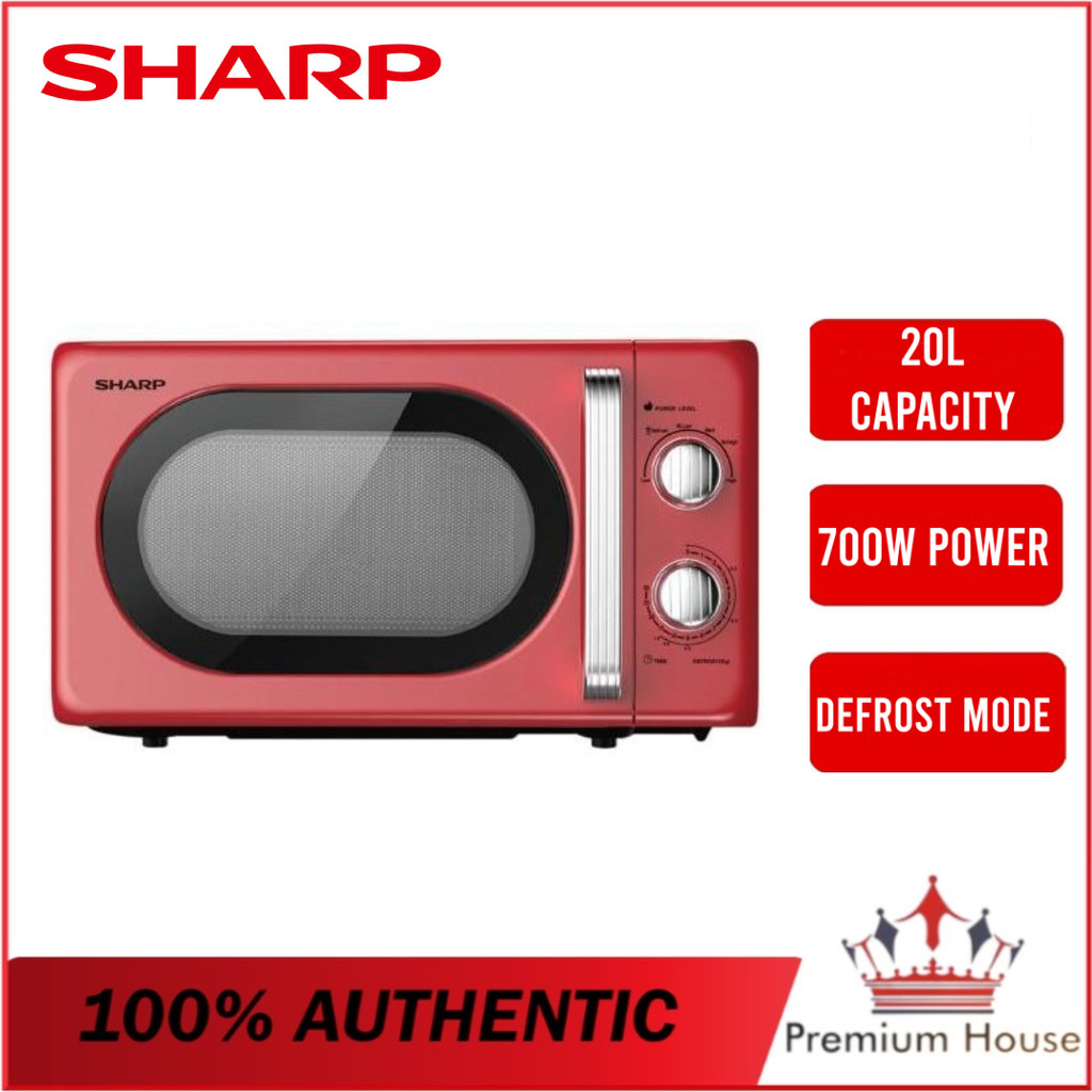 SHARP 20L Microwave Oven-R220EFRDMA(RED)/R220EFWHMA(WHITE) | Shopee ...