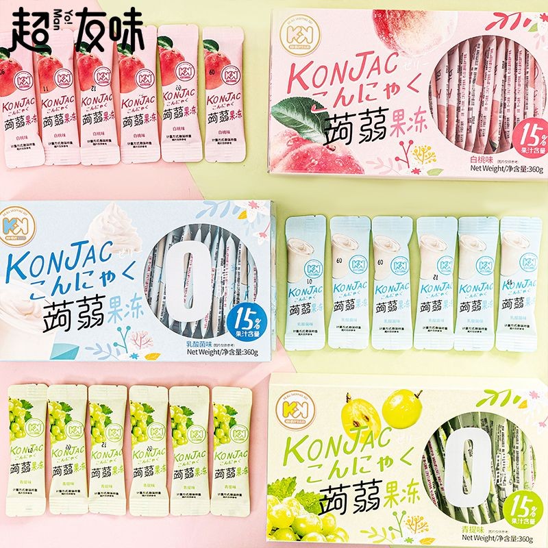 Konjac Jelly 360g Lactic Acid Bacteria Green White Peach Children's ...