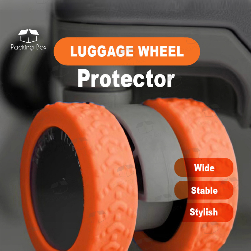PKB Luggage Cover 8pcs Set 𝗔𝗻𝘁𝗶-𝘄𝗲𝗮𝗿 Luggage Wheels Protector Cover ...