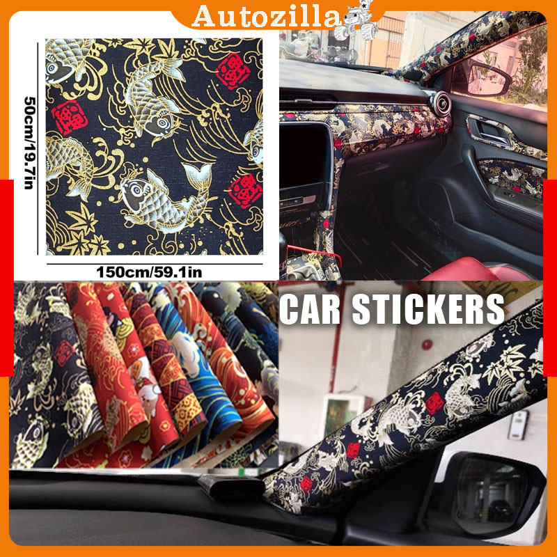 50x150CM JDM Japanese Style Self-Adhesive Cloth Car Interior Wrap for ...