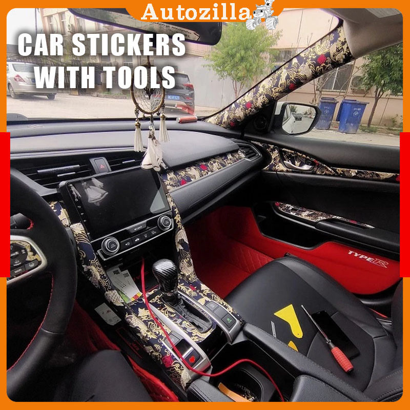New JDM Japanese Interior Stickers Car Interior Design Modified Fashion ...
