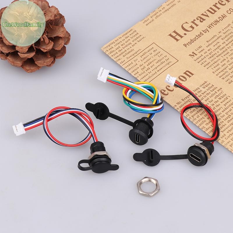 TheWoodFamily USB-C High Current Charging Socket Female With M11 Nut ...