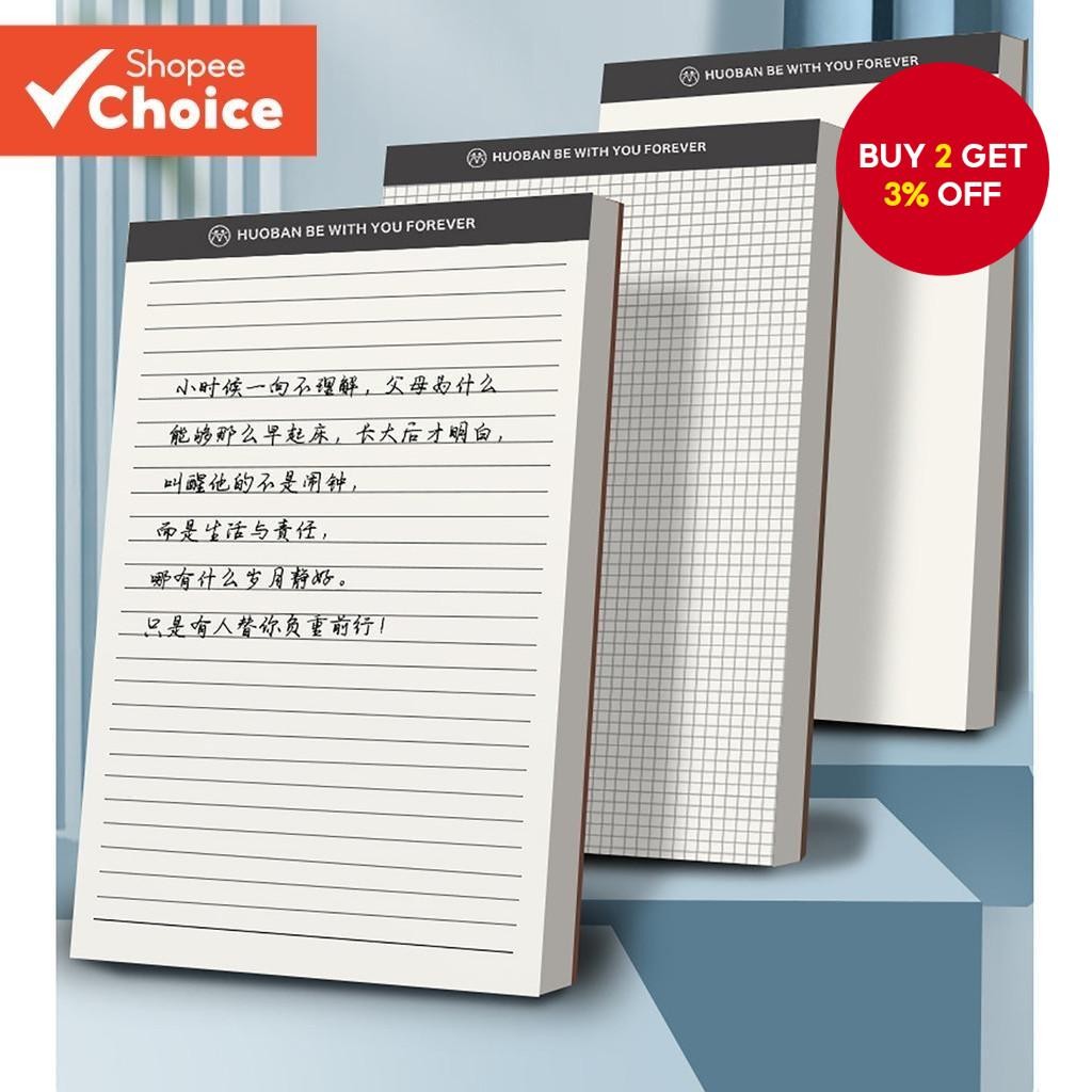 A5/B5 70 flip up notebooks with simple lines/thick notebooks | Shopee ...