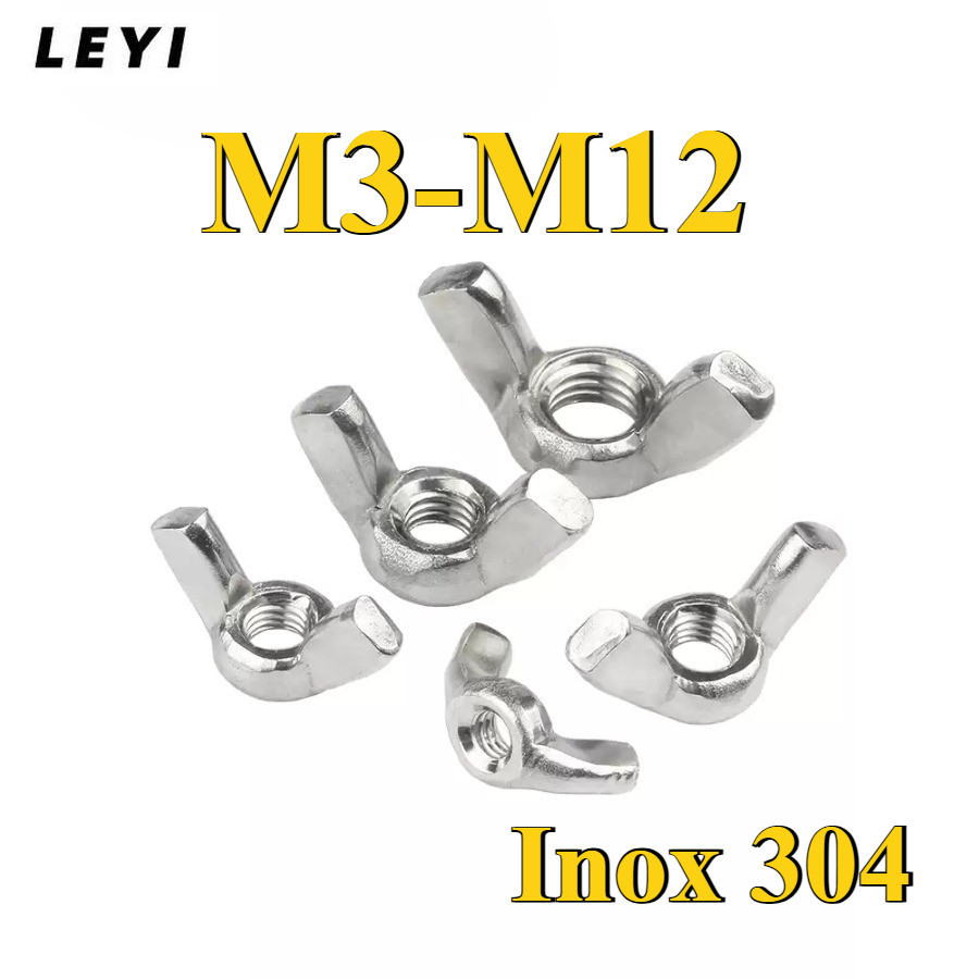 M3-M12 Inox 304 Wing Nut / Nut Baut Sayap Stainless Steel 304 ...